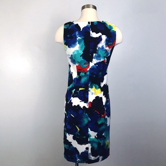 Mario Serrani | Dresses | Nwt Mario Serrani Watercolor Print Fitted ...
